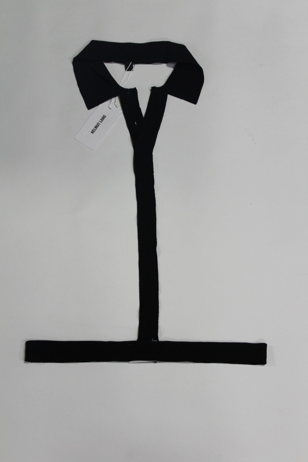 HELMUT LANG VINTAGE ARCHIVAL 2003 CUT OUT BLACK SKELETON POLO VEST TOP ...