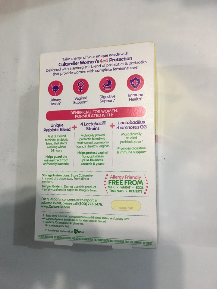 Culturelle Women's 4 in 1 Protection Supplement 30 Vegetarian Capsules ...