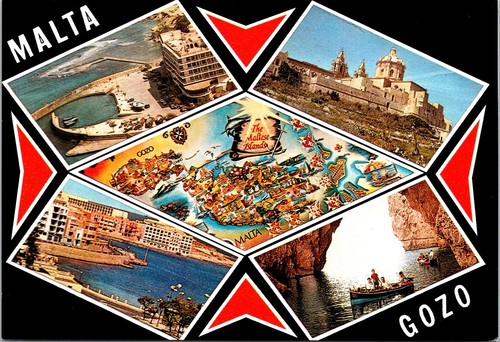 Malta Gozo Scenic Views Map Harbors Coastline Church Alfred Galea ...