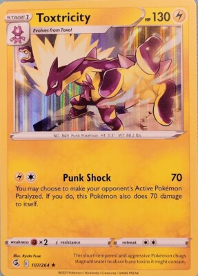 Pokémon TCG | Toxtricity | Fusion Strike #107 | Holo Rare | eBay
