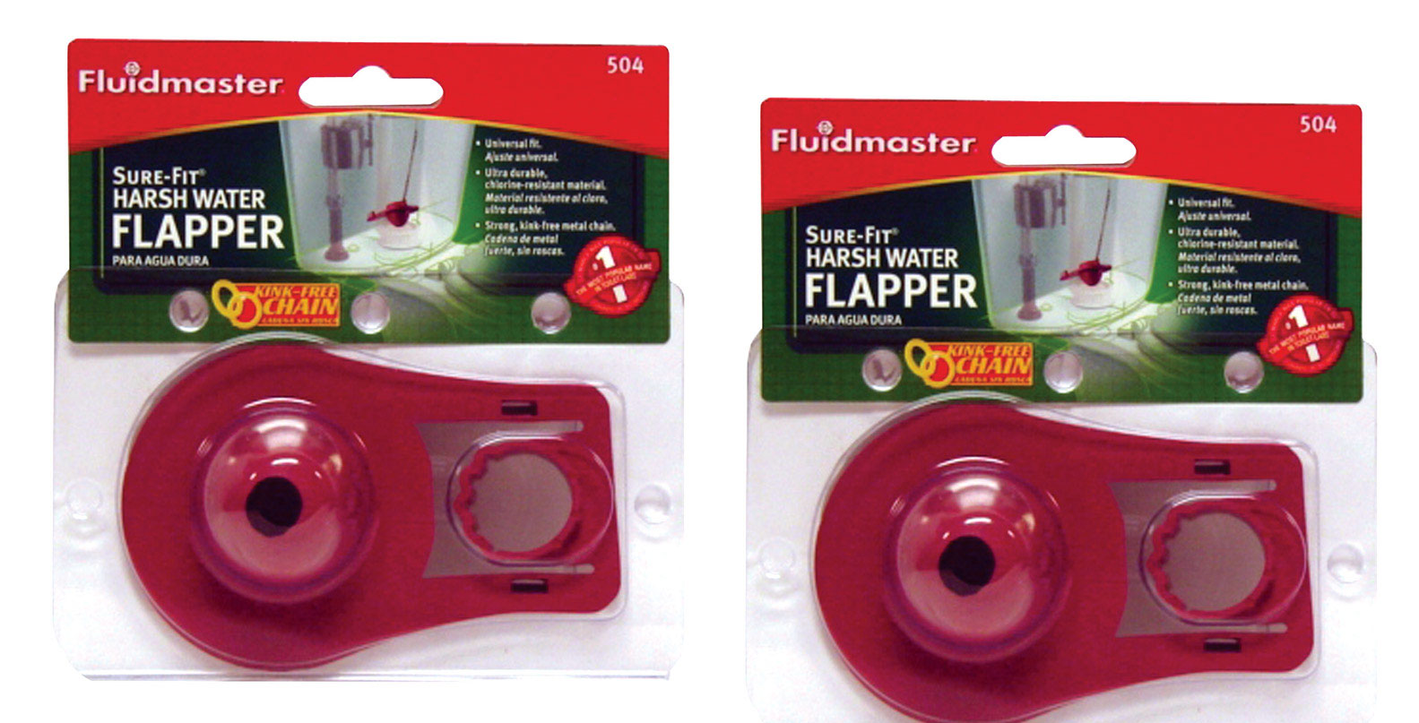 2 pack Fluidmaster 504 Sure Fit Universal Chlorine Resistant Toiler ...