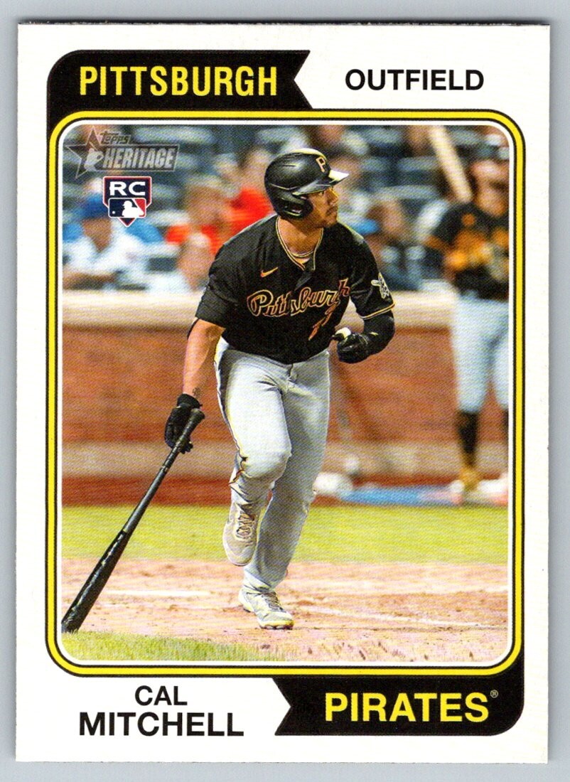 CAL MITCHELL 2023 TOPPS HERITAGE BASEBALL ROOKIE CARD #66 PIRATES | eBay