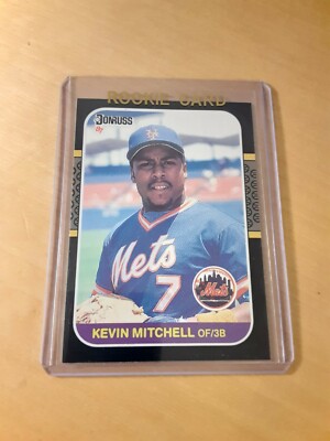 1987 Donruss #599 KEVIN MITCHELL New York Mets ROOKIE Baseball Card, OF ...