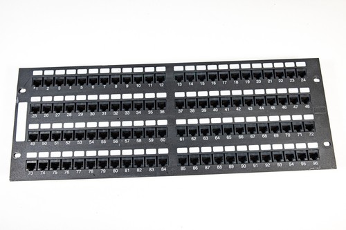 96-Port Cat6 Patch Panel 19" 4U RJ45 LAN Networking Type 110 568 A/B ...
