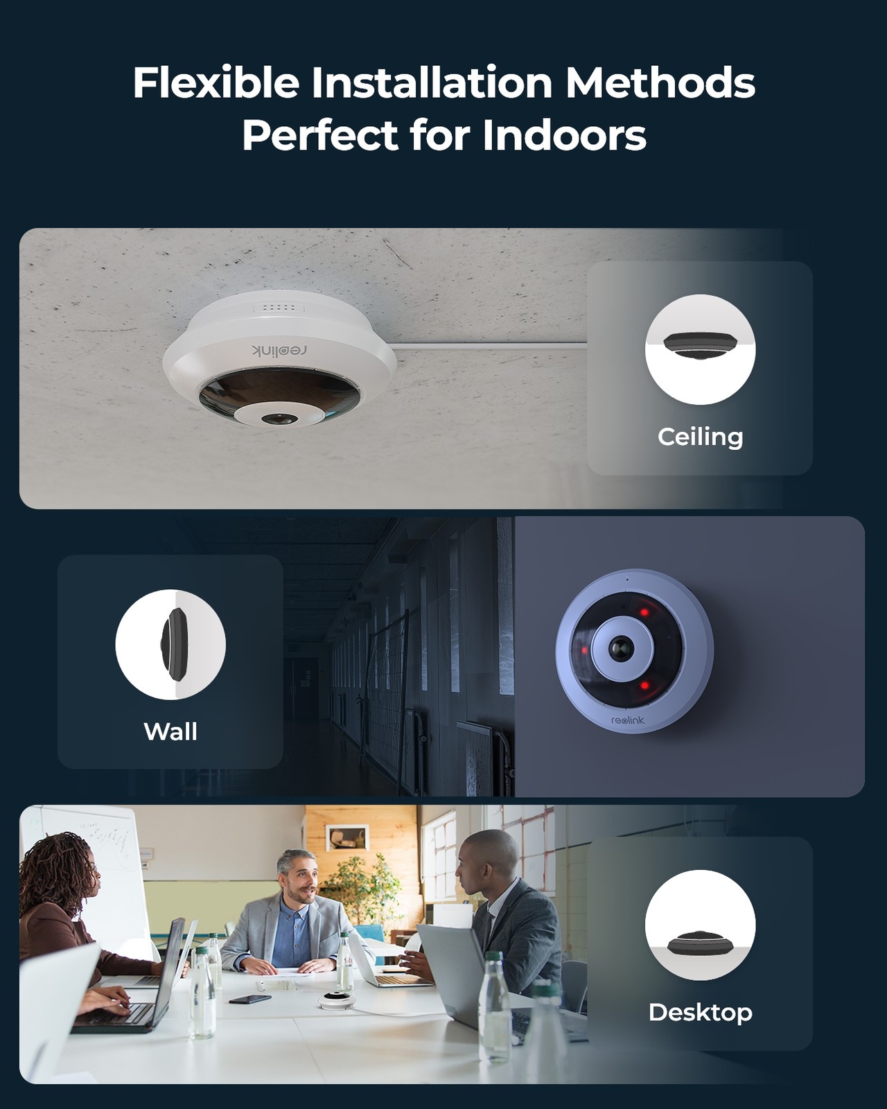 REOLINK 6MP PoE 360° Panoramic Fisheye Camera Smart Human Detection 2 ...