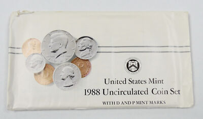 1988 US 10 Coin Mint Set Original Government Packaging ~ Free Shipping ...