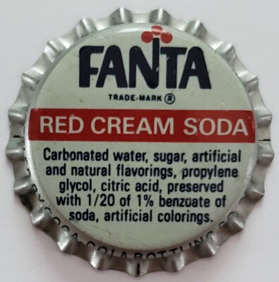 Vintage FANTA RED CREAM SODA bottle cap; 1970's; Unused; NOS; (DU QUOIN ...