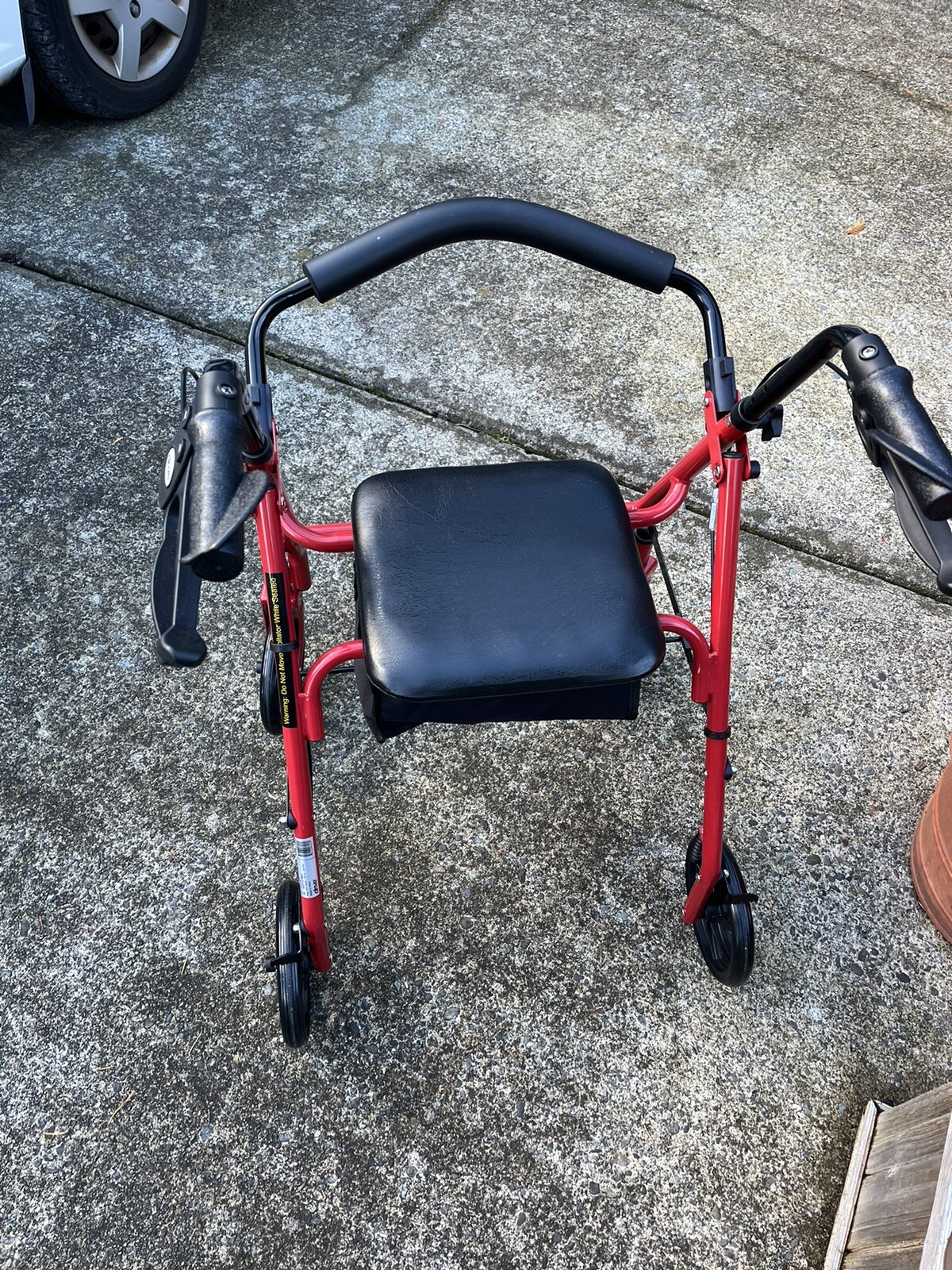 Drive Medical Rollator F-22 Eagle Series Folding Walker Lightweight Red ...