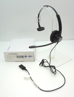 Plantronics Entera HW111N Mono Black Headband Desk Phone QD Headset New ...