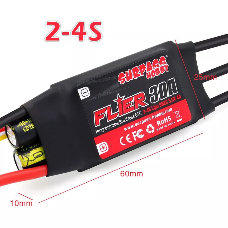 SURPASS HOBBY 20A 30A 50A 100A Brushless ESC Speed Controller for RC ...