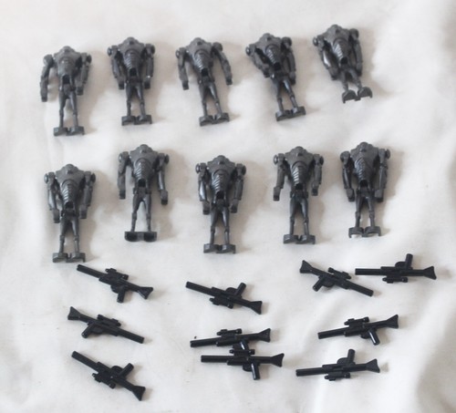 Super Battle DROID Minifigure Lot of 10 Star Wars Army Figs w/blasters ...