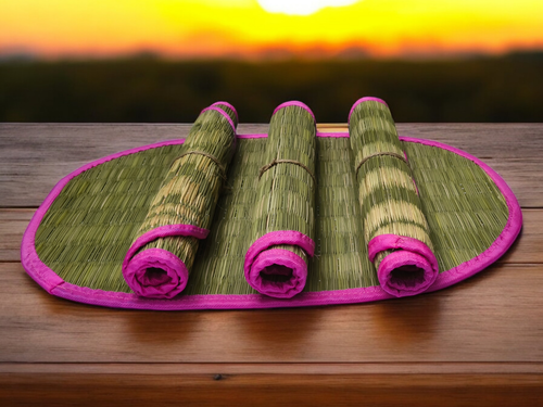 Handwoven Natural Reed Grass Table Mats – 12x18 Inches – Pack of 6 | eBay