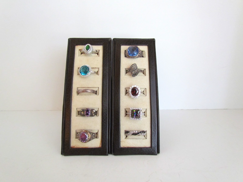 Lot of 10 Sterling and Gemstone Rings Assorted Sizes | eBay