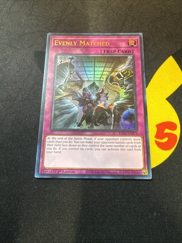Evenly Matched (UR) RA01-EN074 25th Anniversary Rarity Collection 1st ...