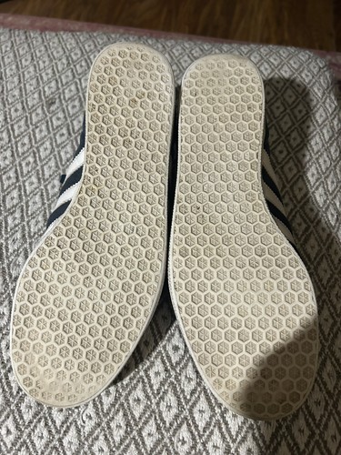 ADIDAS GAZELLE MENS TRAINERS UK 9 EU 43 MID-BLUE SUEDE LGHT WEAR MINT ...