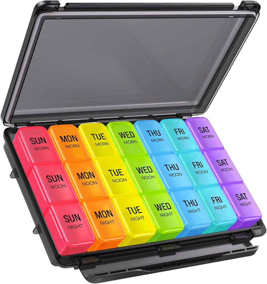 Weekly Pill Organizer 3 Times a Day with Moisture-Resistant Design, Pill Box 7 D | eBay