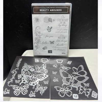 Stampin Up BEAUTY ABOUNDS Butterfly Butterflies Rubber Stamps Thinlits Dies | eBay