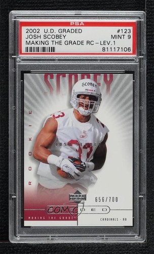 2002 Upper Deck Graded Making the Grade /700 Josh Scobey PSA 9 MINT ...