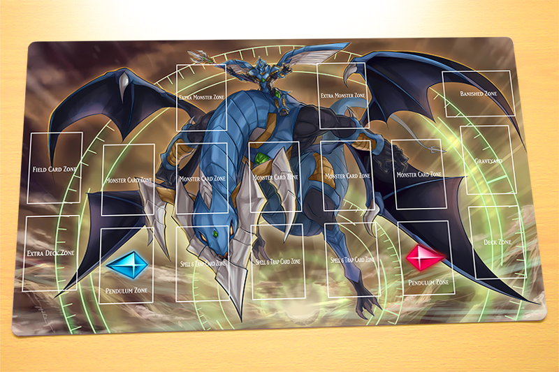 No.331 Yugioh Card Game TCG CCG Custom Playmat Dragunity Knight Trident ...