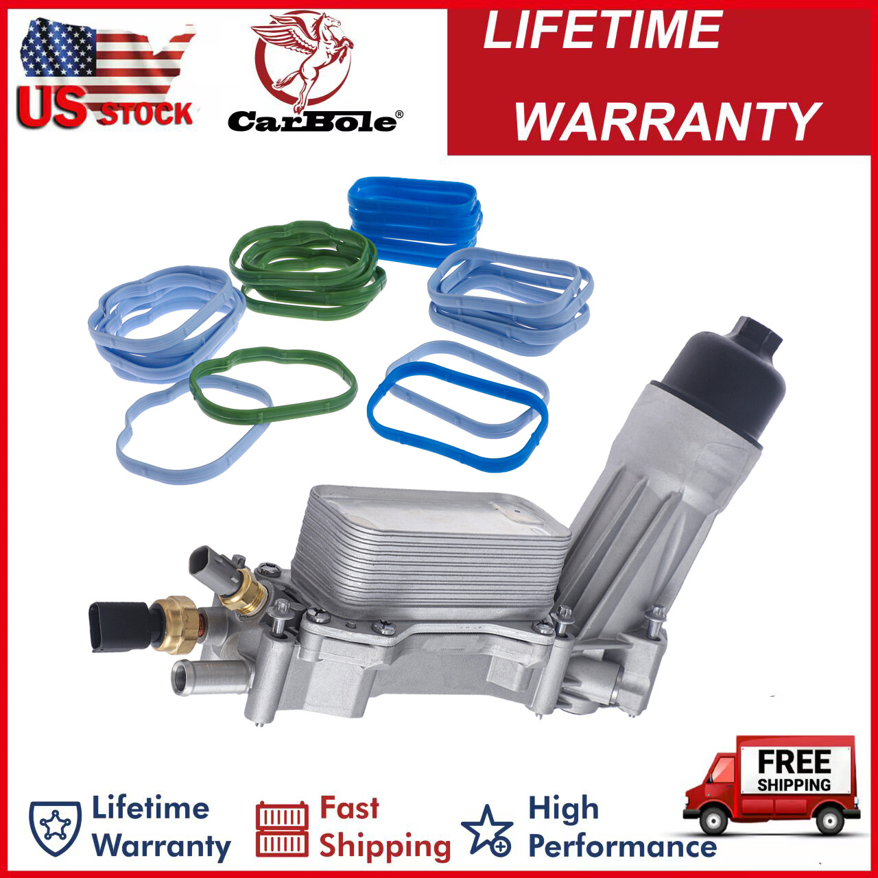 For 11-16 Dodge Jeep Chrysler Ram 3.6L Engine Oil Cooler Filter Housing ...