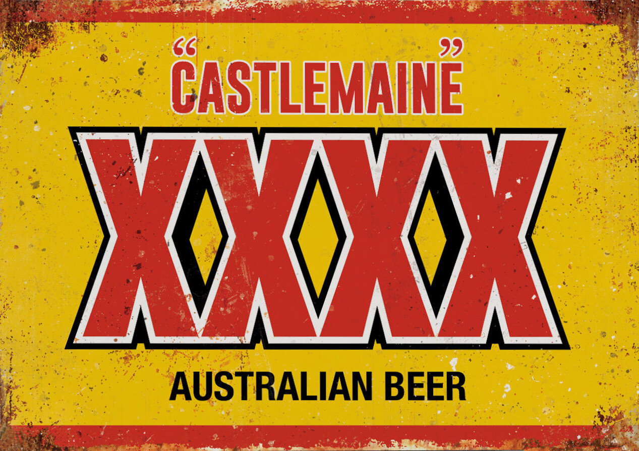 Castlemaine XXXX Lager Beer inspired Vintage Man Cave Shed Pub Bar ...
