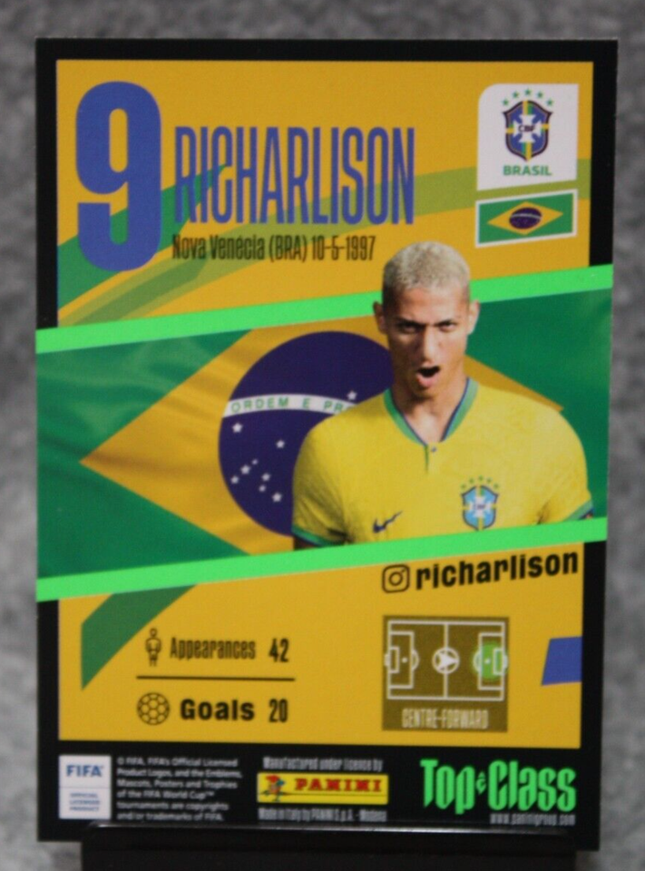 Richarlison 2023 Panini Top Class Rainbow Master Card #203 Brasil | eBay