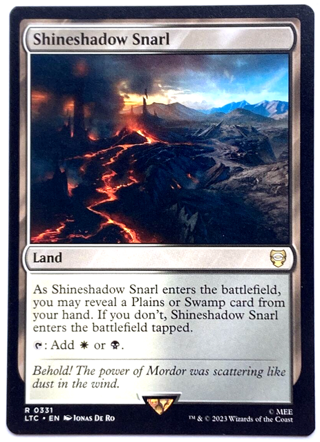 MTG Shineshadow Snarl Tales of Middle-earth Commander 0331 Regular Rare ...