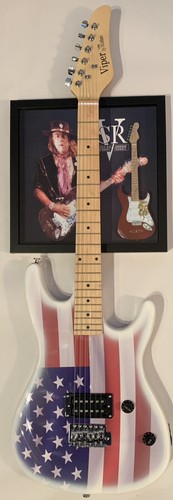 Viper GE-93 US Solid Body Electric Guitar American Flag+Stevie Ray ...