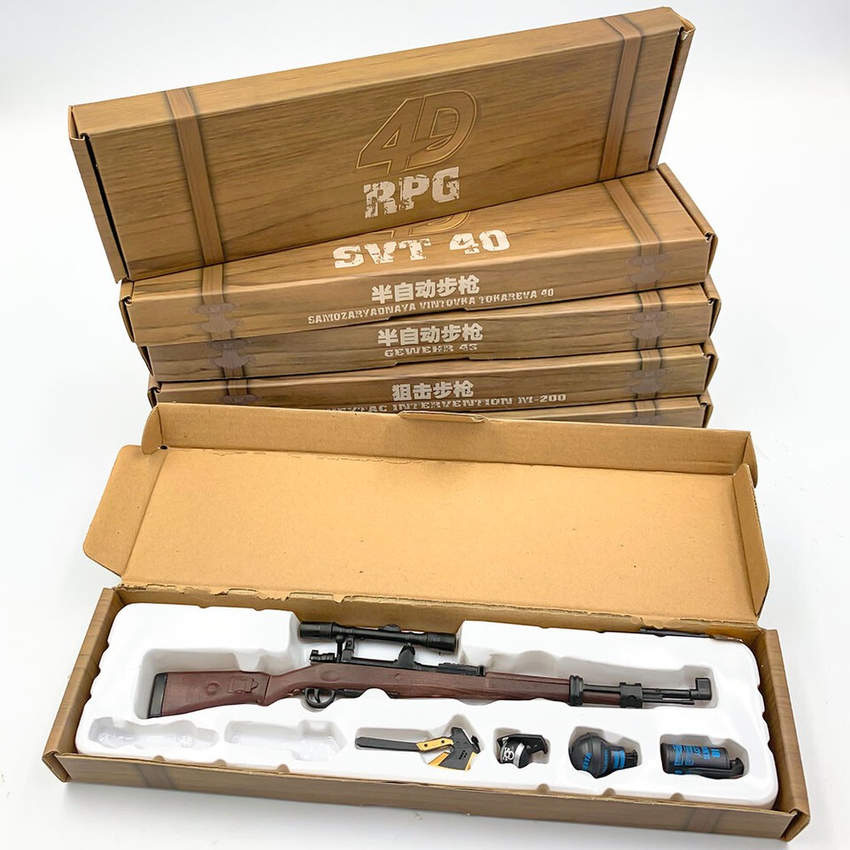 6Pcs 98K M200 RPG Sniper Rifle Assemble Toy Gun Model Sand Table Decor ...