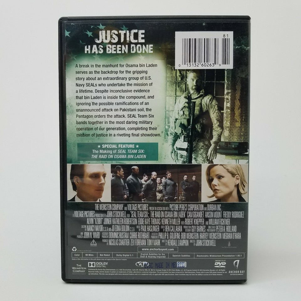 SEAL Team Six: The Raid on Osama bin Laden (DVD, 2013) Xzibit, FREDDY ...