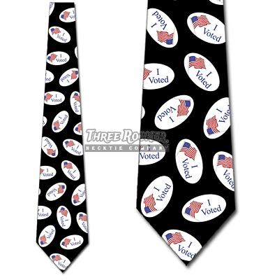 Political Ties Mens I Voted Sticker Neckties for Men Vote Tie | eBay