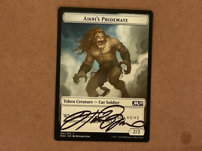 MTG Magic Ajani’s Pridemate Token Signed Artist Proof x1 M20 Howard ...