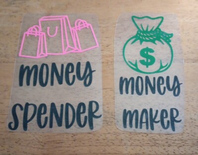 Money Maker Money Spender Couples Decal Set | eBay