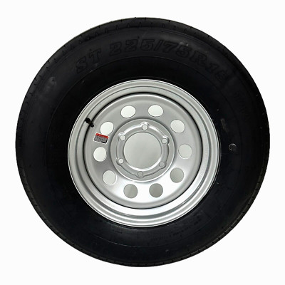 Trailer Tire On Rim ST225/75R15 Radial LRE 6 Lug 6 x 5.5" Modular Wheel ...