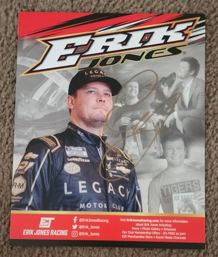 ERIK JONES ***AUTOGRAPHED*** #43 LEGACY MOTOR CLUB CUP SERIES HERO CARD ...