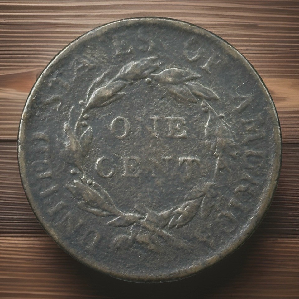 1818 1c N-10 Matron Head Large Cent Very Fine VF Details DUG But *NICE ...