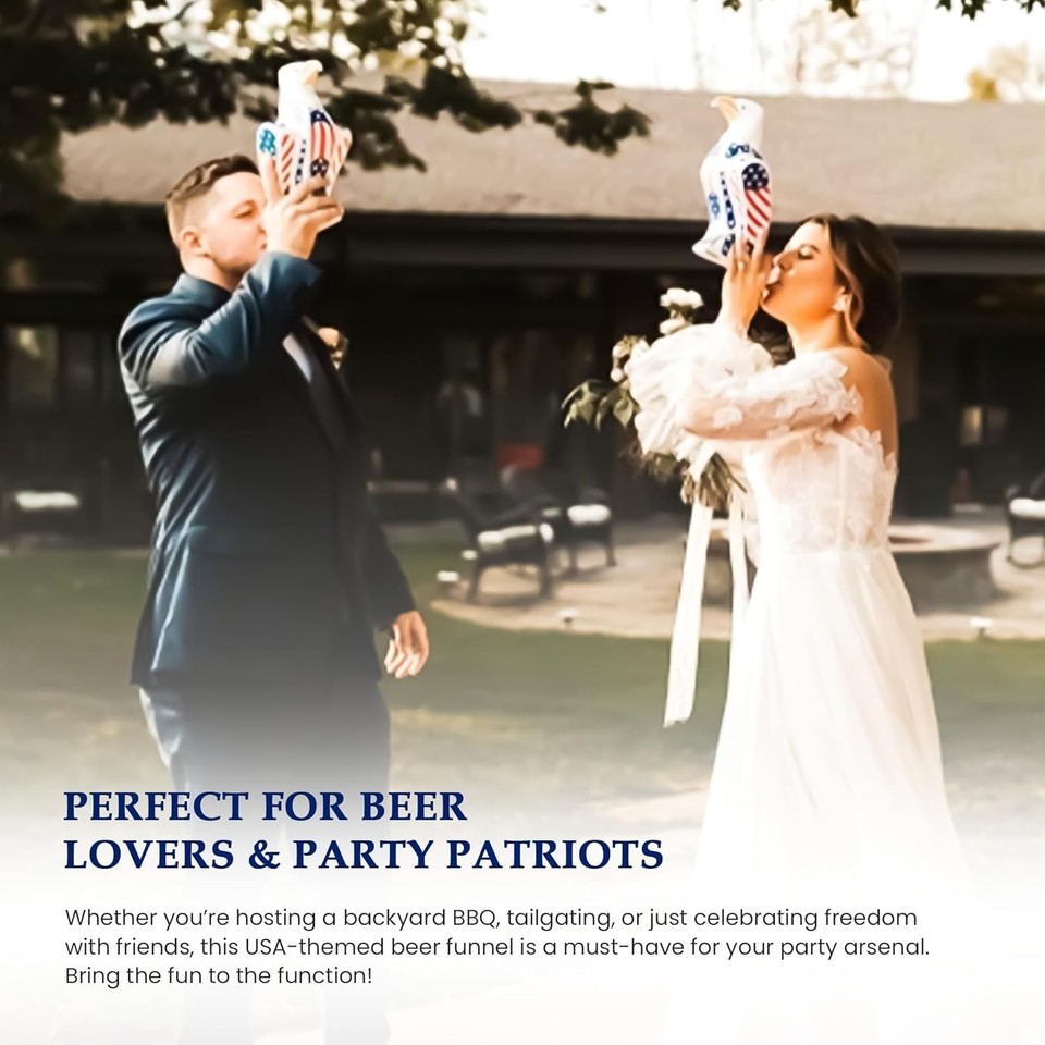 American Flag Beer Bong with Bald Eagle – Patriotic Party Accessory for ...