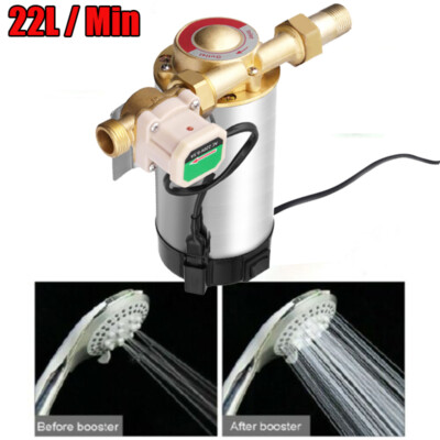 Hot Water Booster Mains Pressure Shower Pump Electric Home Boost 100W ...
