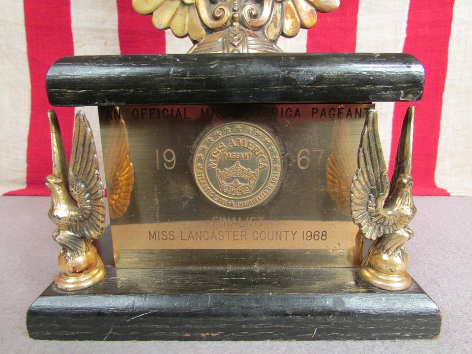Vintage 1967 Official Miss America Pageant Trophy Miss Lancaster County ...