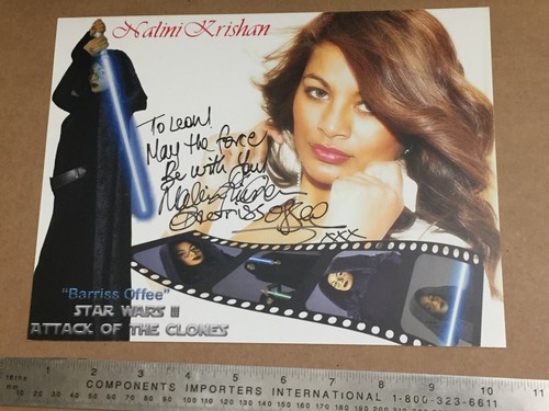 AUTOGRAPH Star Wars Barriss Offee Nalini Krishan | eBay