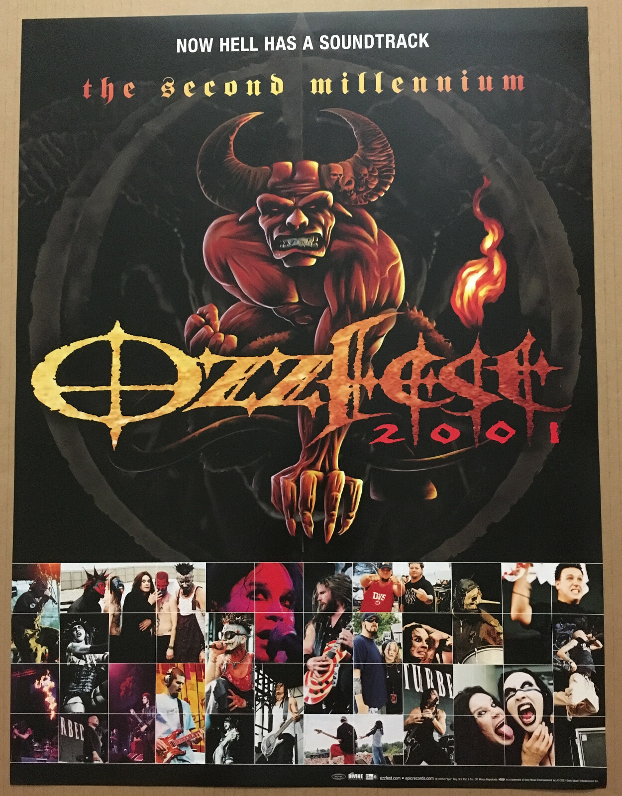 Ozzy Osbourne Marilyn Manson Slipknot Rare 2001 PROMO POSTER of Ozzfest ...