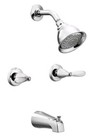 MOEN Adler 82602 2-Handle 1-Spray Chrome Tub & Shower FAUCET with Valve ...