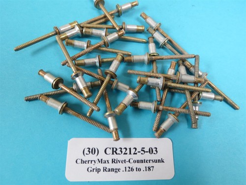 CR3212-5-03 CherryMax 5/32” Countersunk Head Blind Rivet Grip .126 to ...