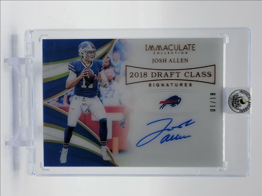 JOSH ALLEN 2019 IMMACULATE DRAFT CLASS AUTOGRAPH AUTO 01/18 Q3140 | eBay