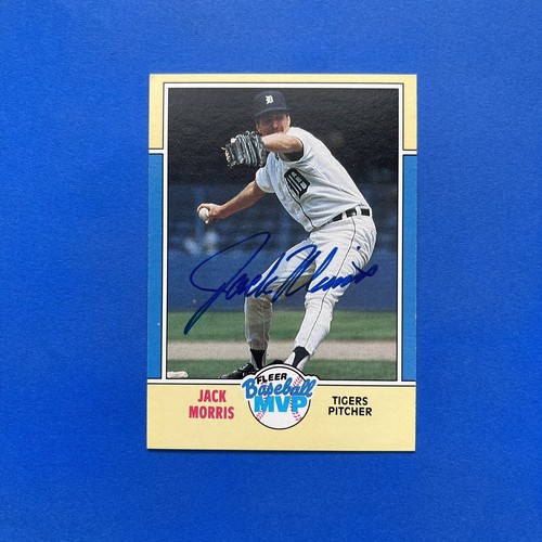 1988 Fleer MVP #24 Jack Morris Signed Autographed Card Detroit Tigers ...
