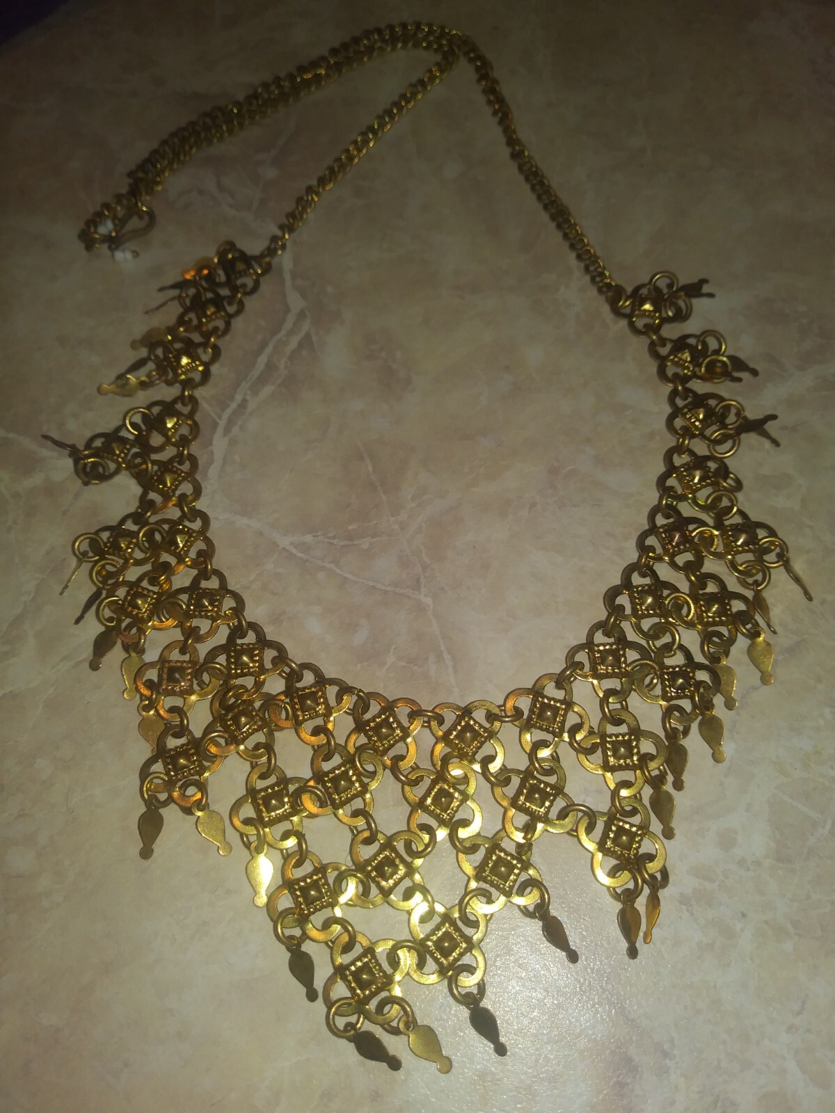 Antique Victorian French Gold Necklace - Gem