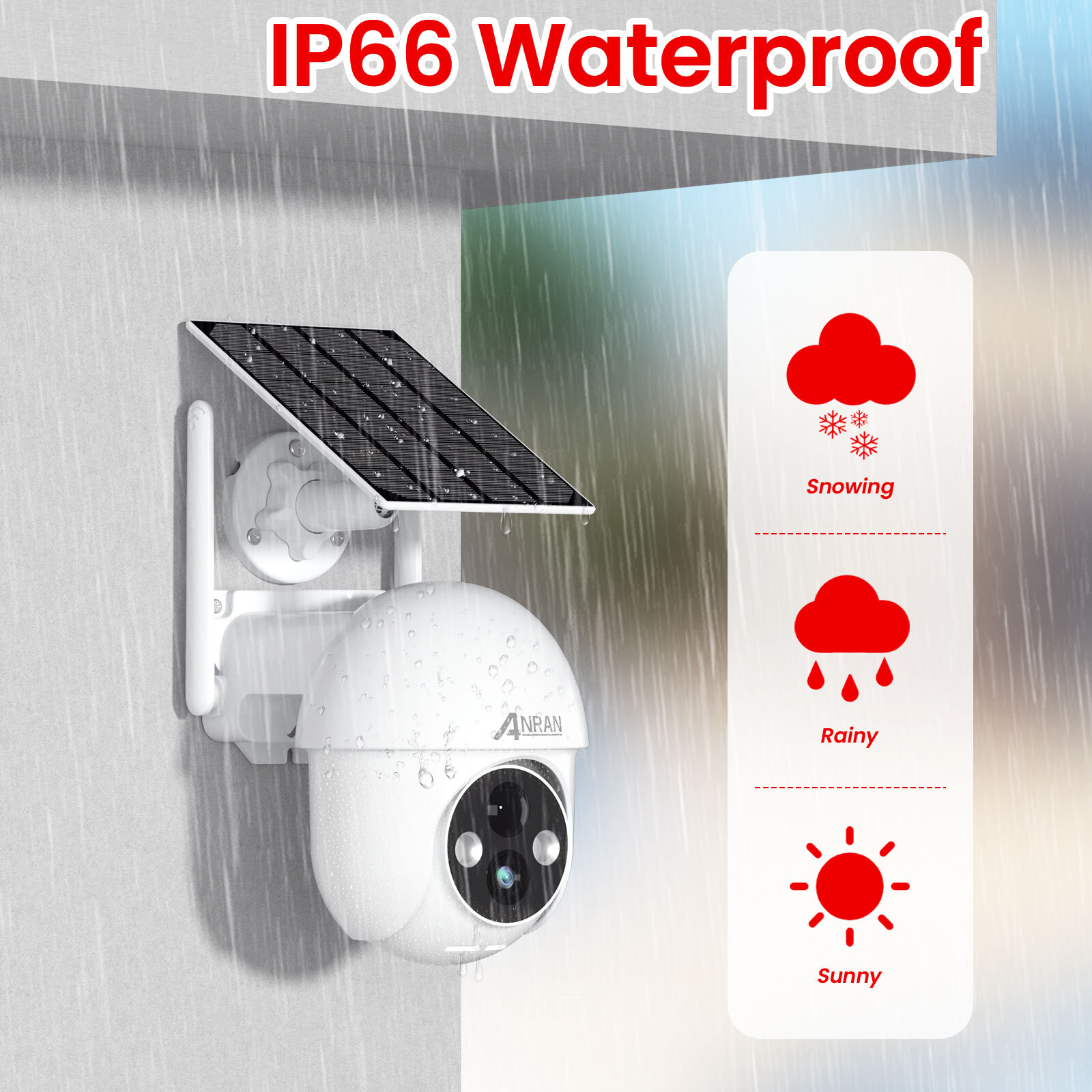 Wireless Security Camera 1296P CCTV Outdoor Battery Powered Pan/Tilt ...
