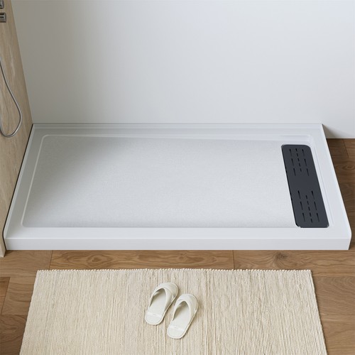 48"/60'' Threshold Shower Base Acrylic Shower Pan, with Stainless Steel ...