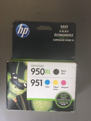 4-PACK HP GENUINE 950XL BLACK & 951 COLOR INK OFFICEJET PRO 8100 SEALED ...