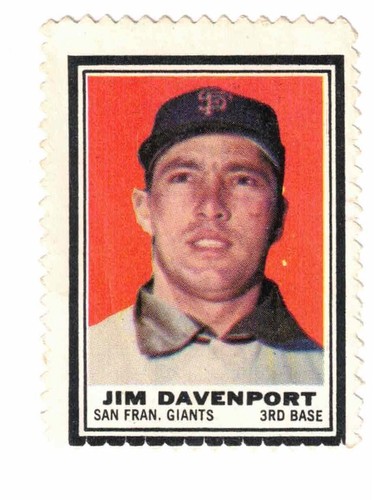 1962 Topps Stamps, Jim Davenport, San Francisco Giants | eBay